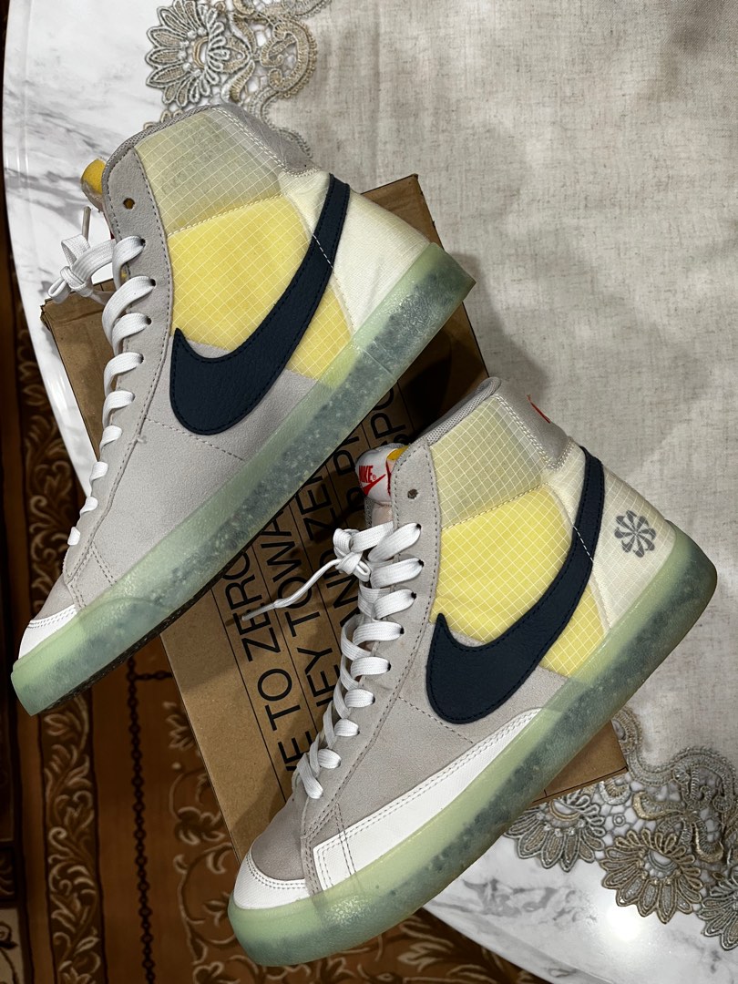 Nike Blazer Mid 77 (Move to Zero) Glacier Ice White, Men's Fashion ...
