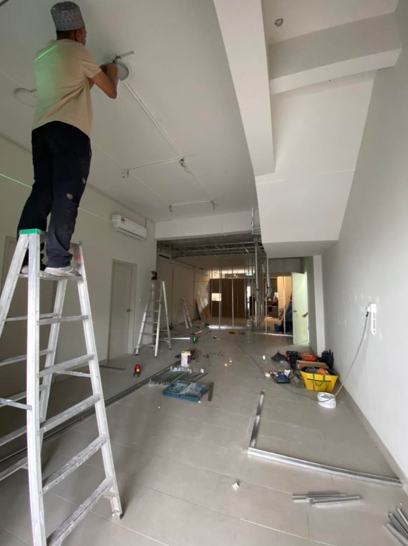 PARTITION BOARD GYPSUM WALL l pasang dinding jenis kering, Furniture ...