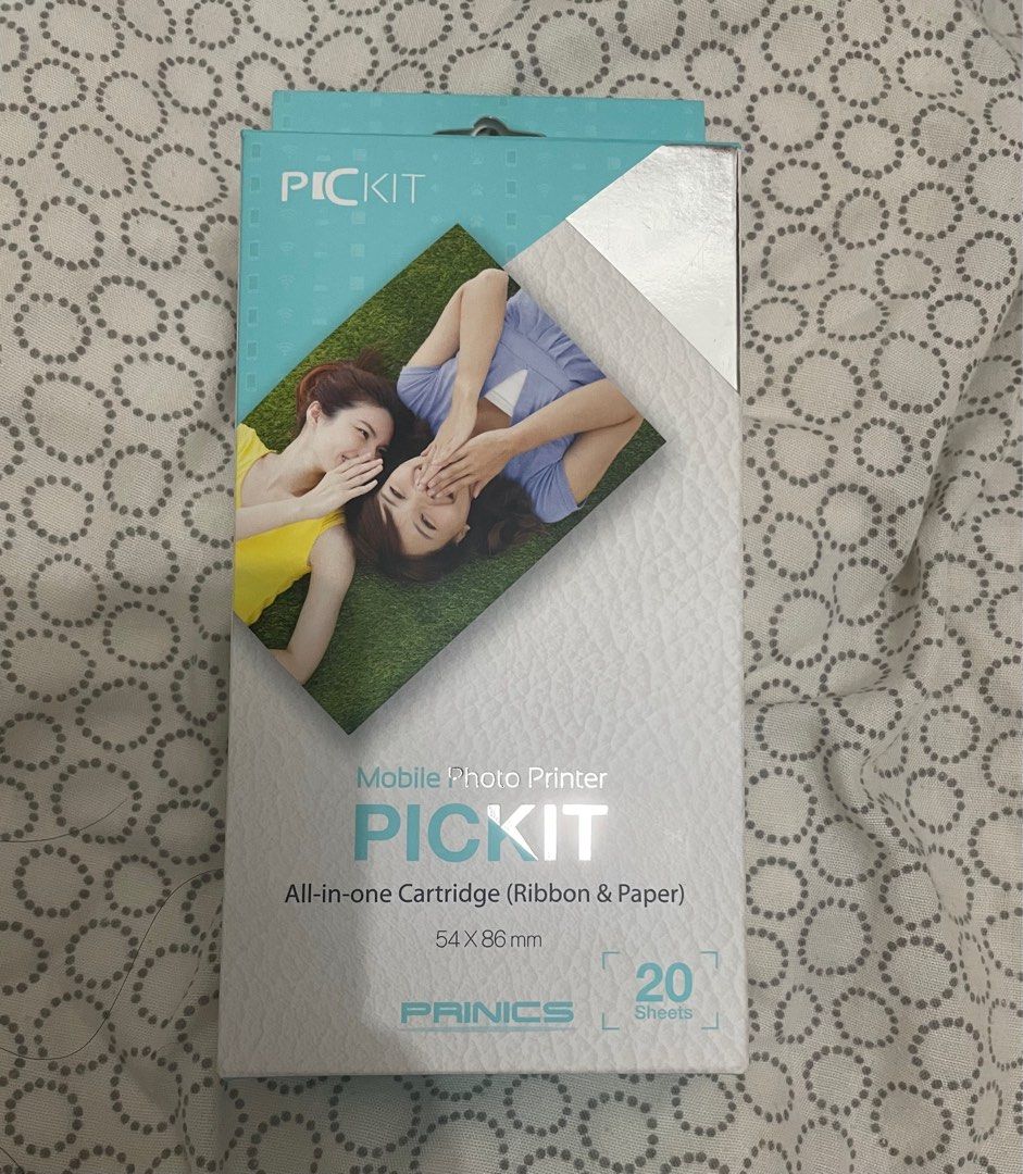 PICKIT Mobile Photo Printer [All-in-one Cartridge (Ribbon & Paper)] | 54 x 86mm | PRINICS 20 ...