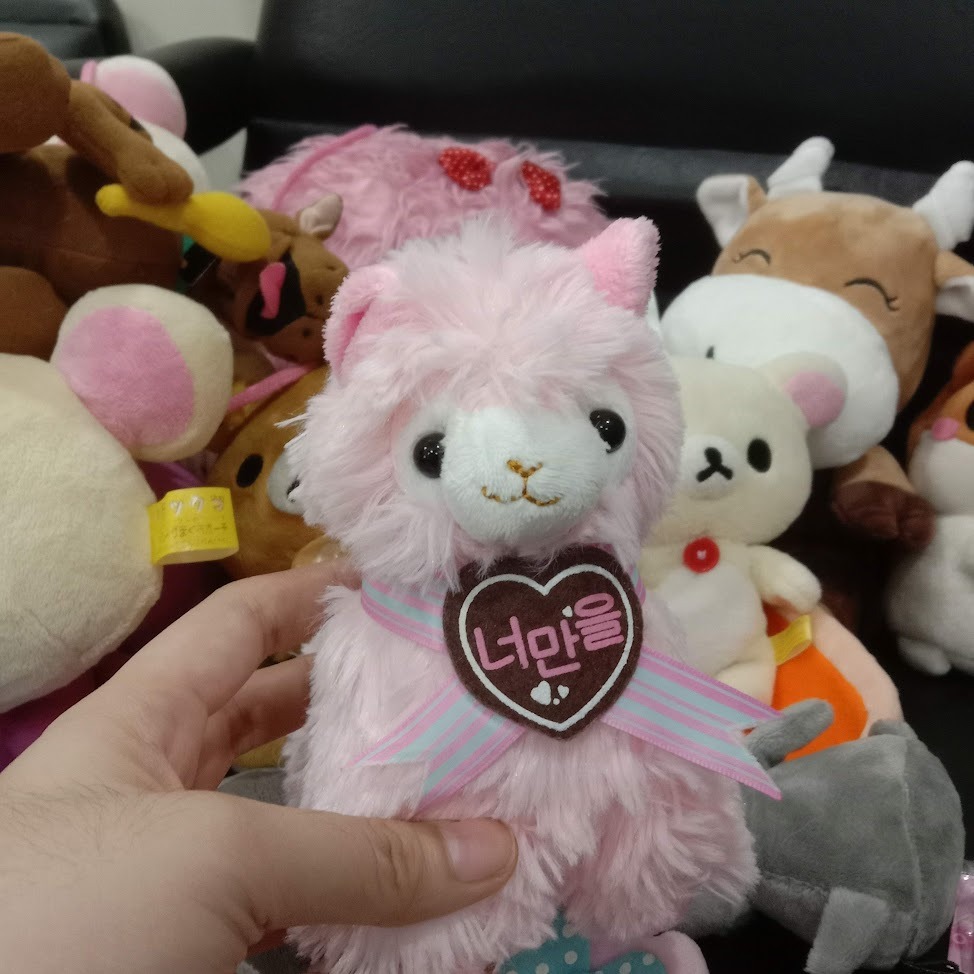 Pink Alpacasso Alpaca Llama Mascot-sized Plushie, Hobbies & Toys, Toys ...
