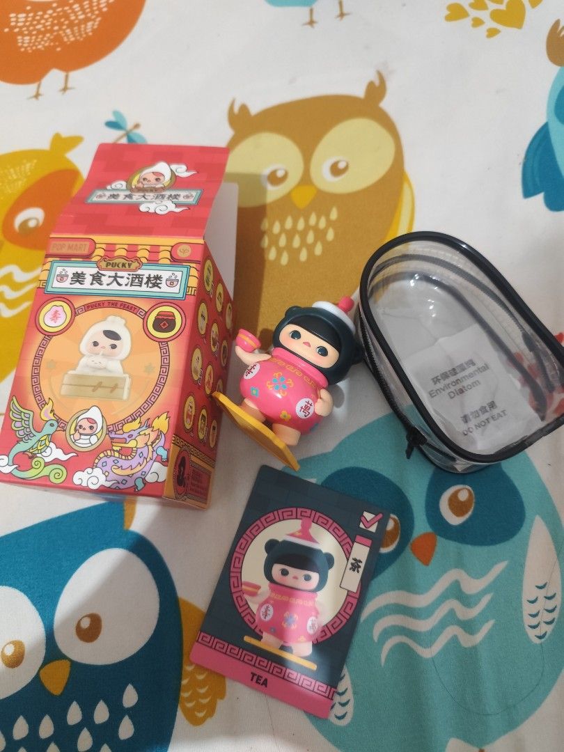 popmart pucky the Feast tea pot lengkap box, Toys & Collectibles ...