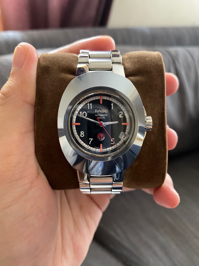 RADO Diastar XL Black & Red Dial Mens Watch, Luxury, Watches on Carousell