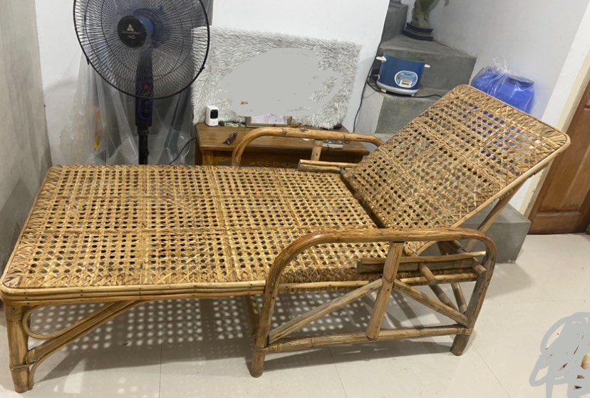 Recliner Bed Rattan Solihiya Woven Folding Bed Day bed, Furniture ...