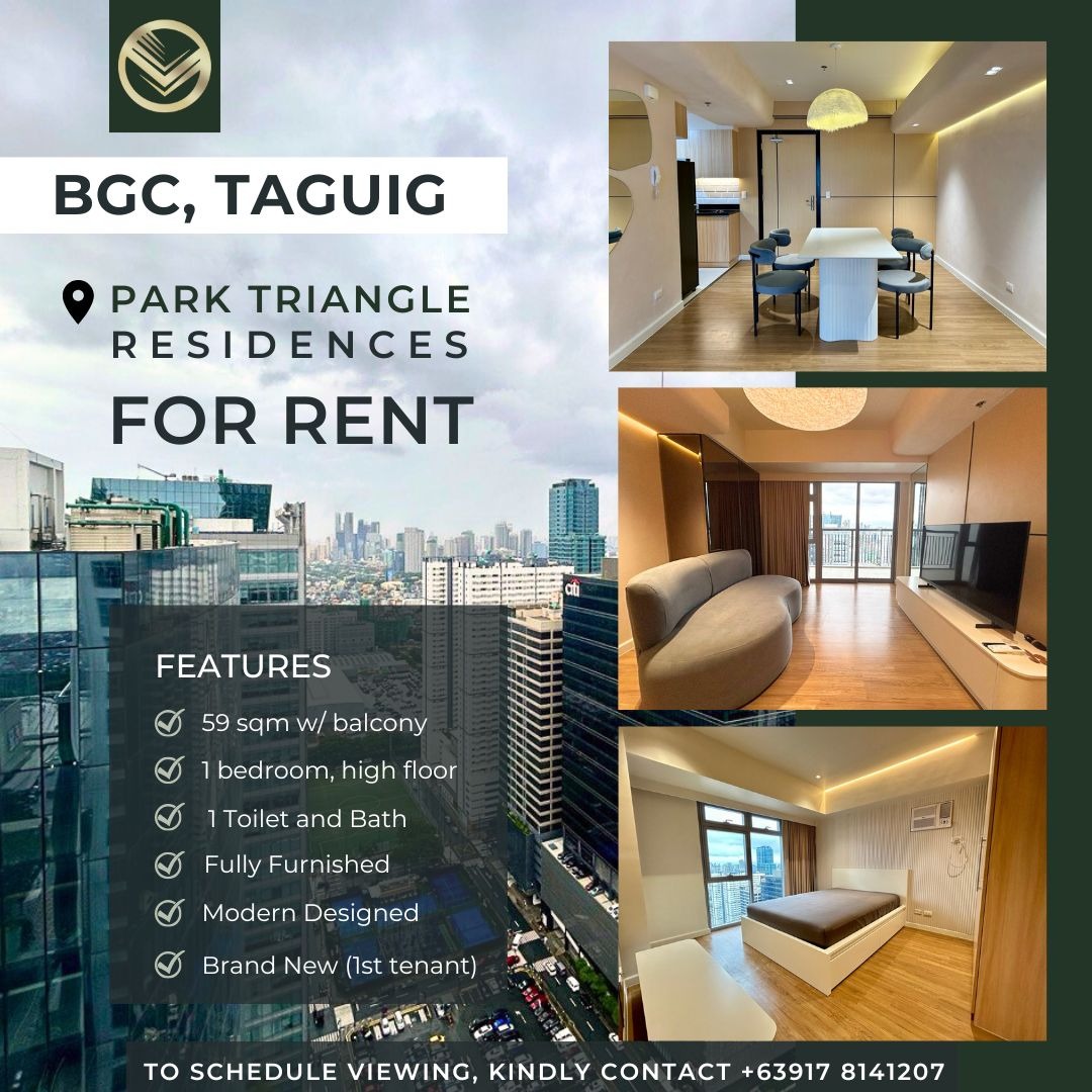 RENT - 1BR PARK TRIANGLE RESIDENCES BGC, Property, Rentals, Apartments ...
