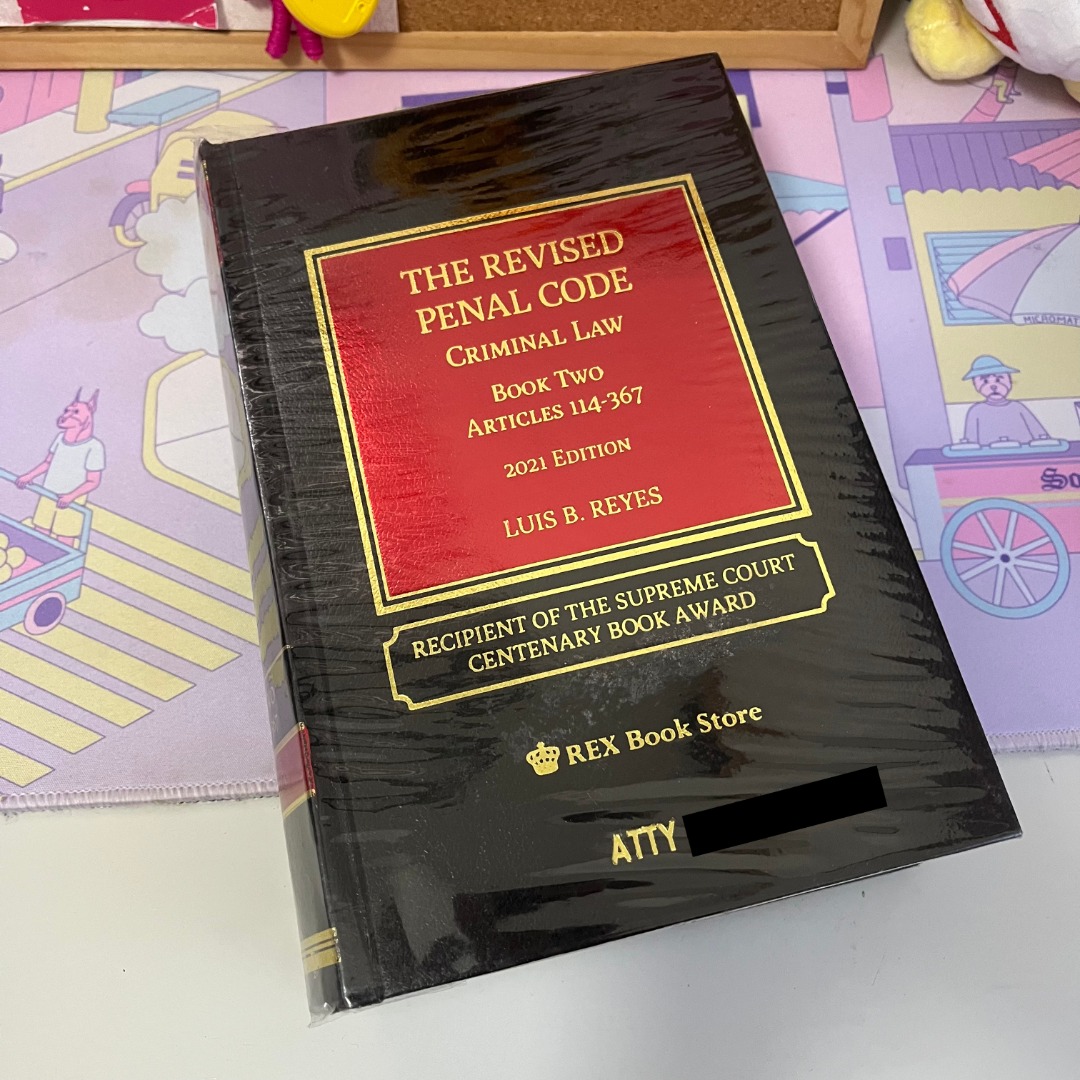 Reyes Book 2 (2021) - Revised Penal Code - Criminal Law, Hobbies & Toys ...