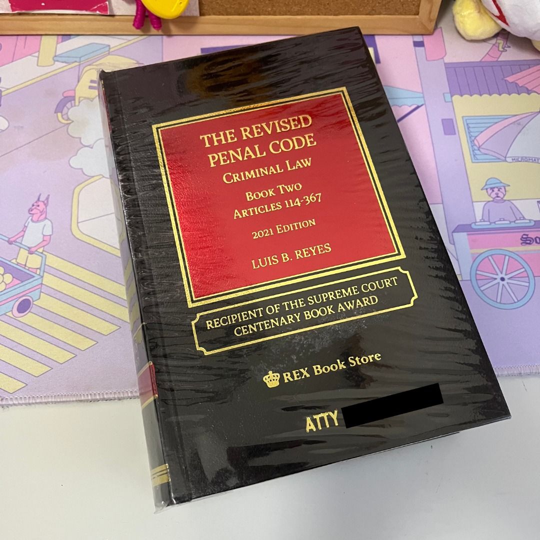 Reyes Book 2 (2021) - Revised Penal Code - Criminal Law, Hobbies & Toys ...