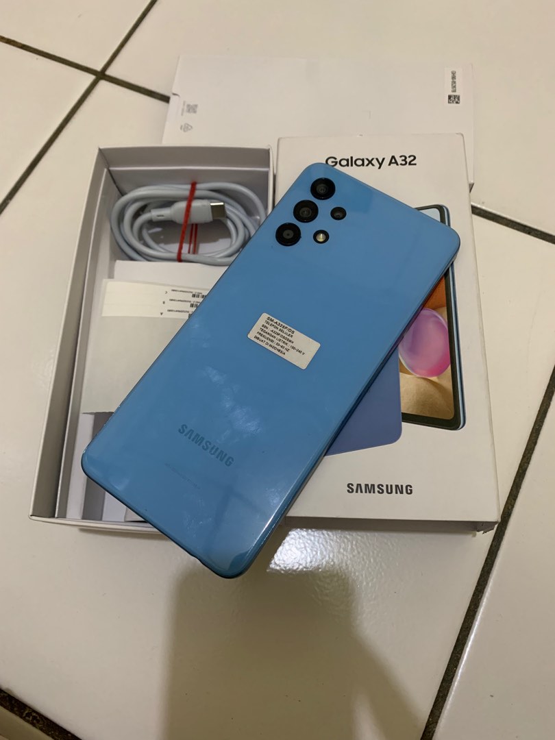 Samsung A32 8/128 Biru resmi lengkap, Telepon Seluler & Tablet, Ponsel ...