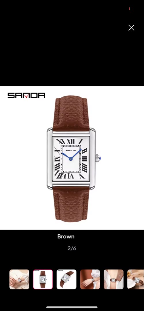 Jam tangan Sanda tank 1108,Tank watch,Jam tank, Women's Fashion ...