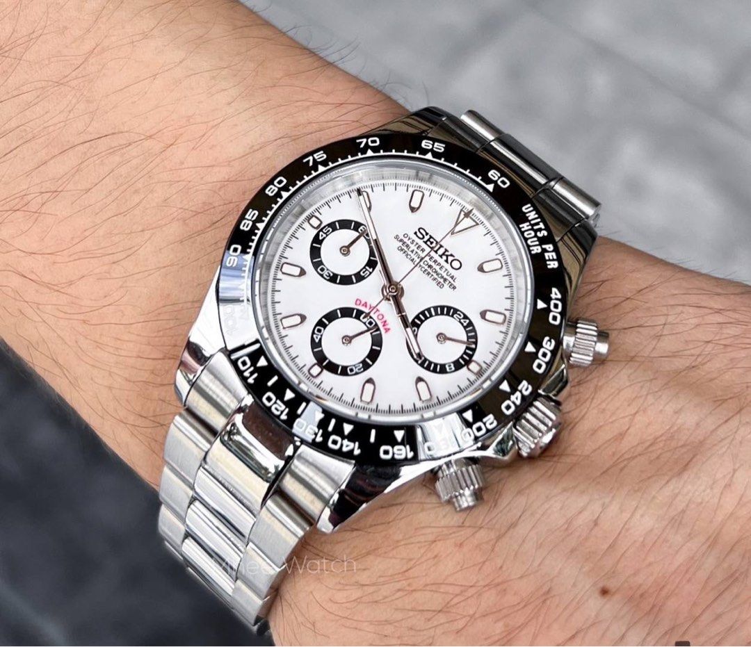 Seiko mod X Daytona Panda, Luxury, Watches on Carousell