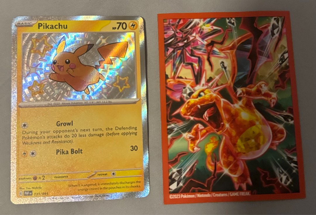Shiny Pickachu Paldean Fates, Hobbies & Toys, Toys & Games on Carousell