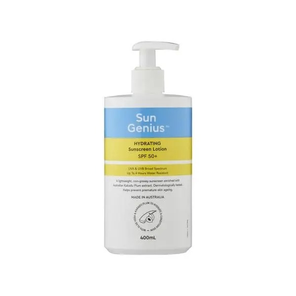 Sunscreen Sun Genius Hydrating Sunscreen Lotion SPF 50+ Pump 400mL ...