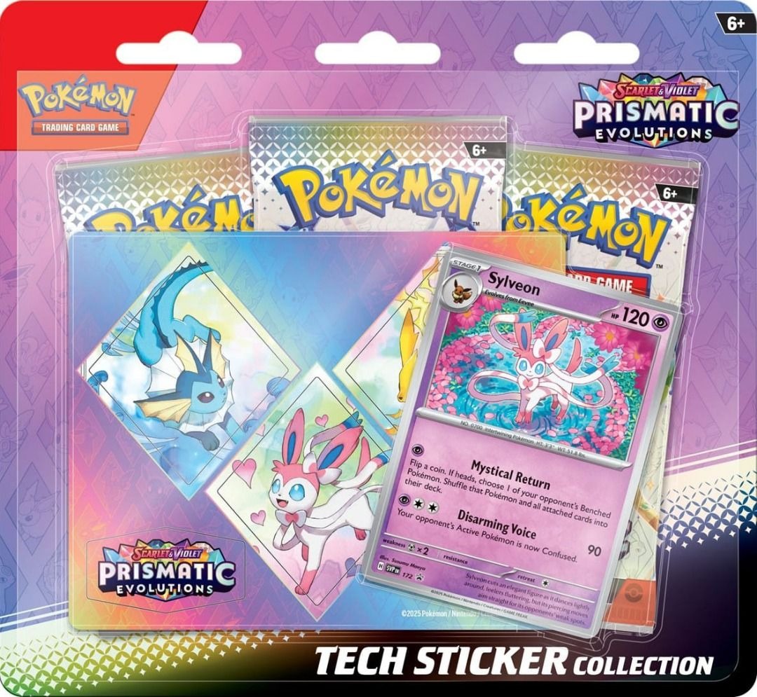 SV8.5 PRISMATIC EVOLUTION TECH STICKER COLLECTION, Hobbies & Toys, Toys ...