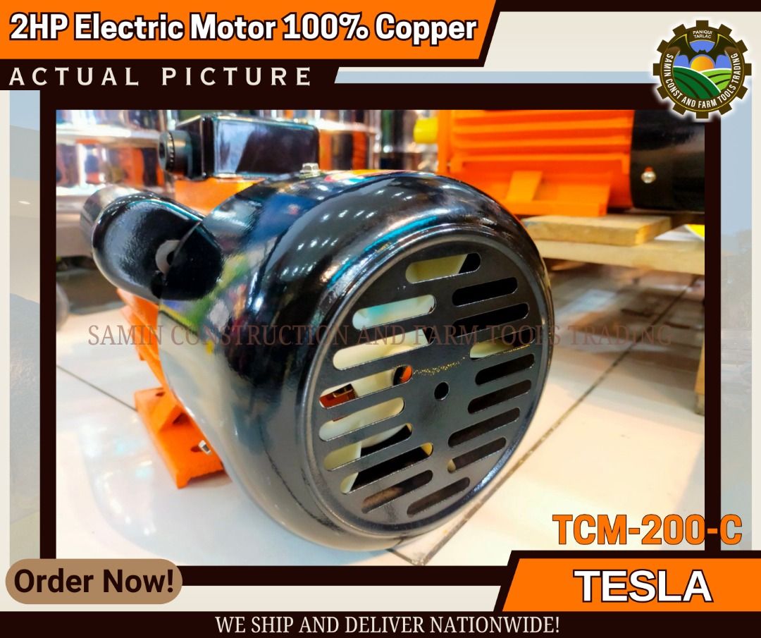 T E S L A 2HP Single Phase Copper Electric Motor/Induction Motor (TCM ...