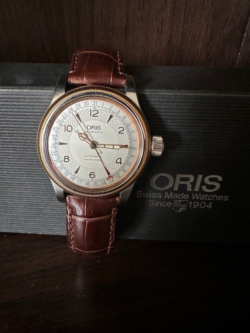 With Box Oris BC3 40mm Date Pointer Two Tone Coin Edge, Men's Fashion ...