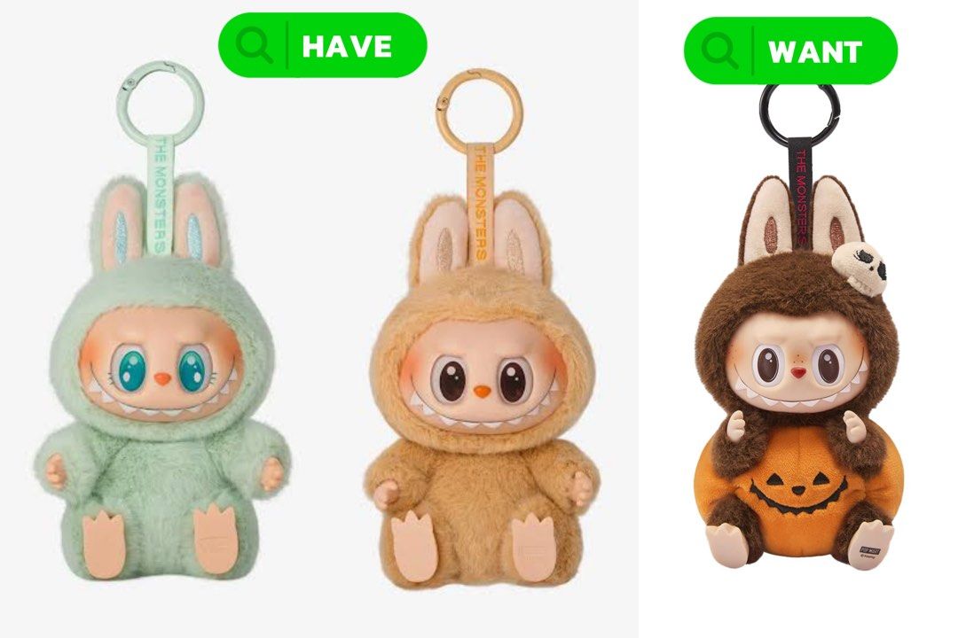 WTT: Labubu (Ququ and Baba) to Hallobubu, Hobbies & Toys, Toys & Games ...