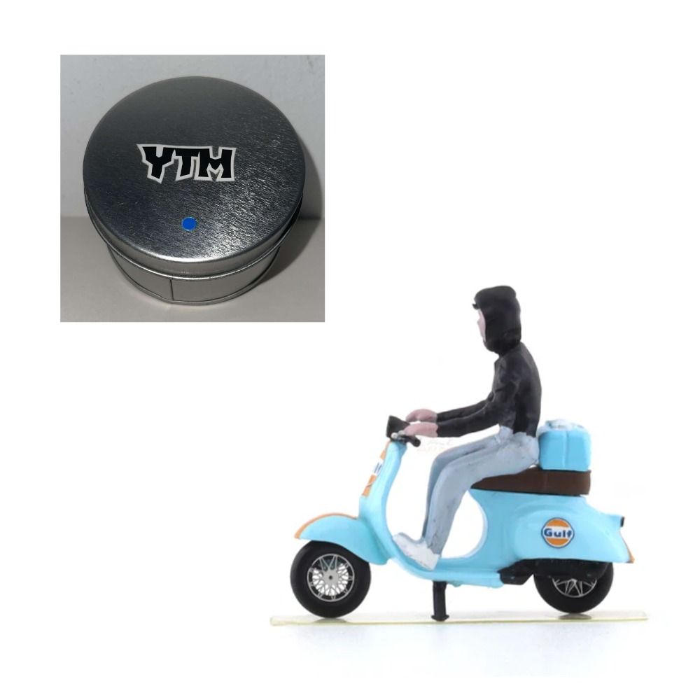 YTM 1/64 Scale Roman Holiday Scooter Blue Gulf Resin Model, Hobbies ...