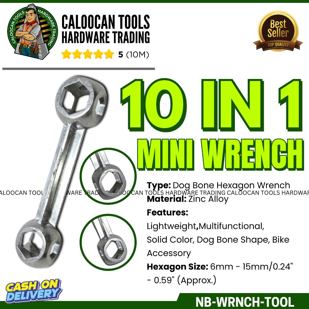 10 in 1 Mini Wrench Bike Repair Tool Hexagon Holes Cycling Spanner Multi-tool, Commercial ...