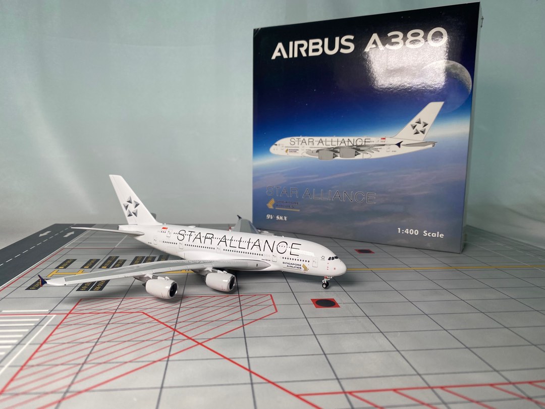 1:400 Singapore Airlines Star Alliance A380 9V-SKX, Hobbies & Toys ...