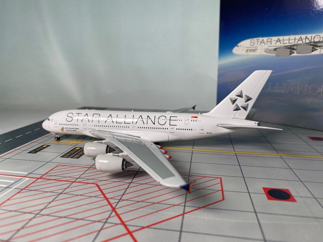 1:400 Singapore Airlines Star Alliance A380 9V-SKX, Hobbies & Toys ...