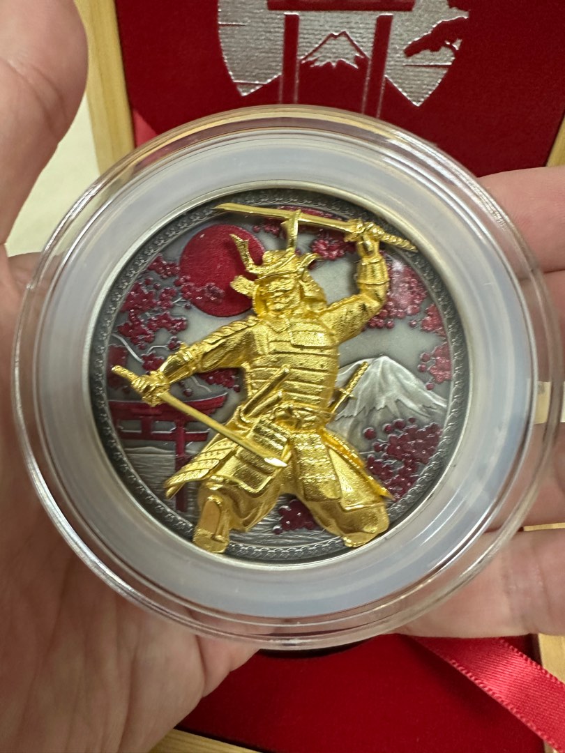 2024 Samoa 5 Ounce Samurai High Relief Antique Finish Silver Coin ...