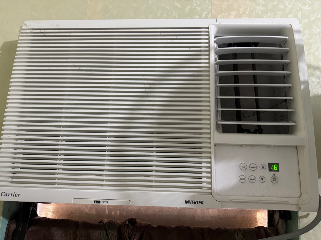 2hp carrier inverter window type aircon, TV & Home Appliances, Air ...