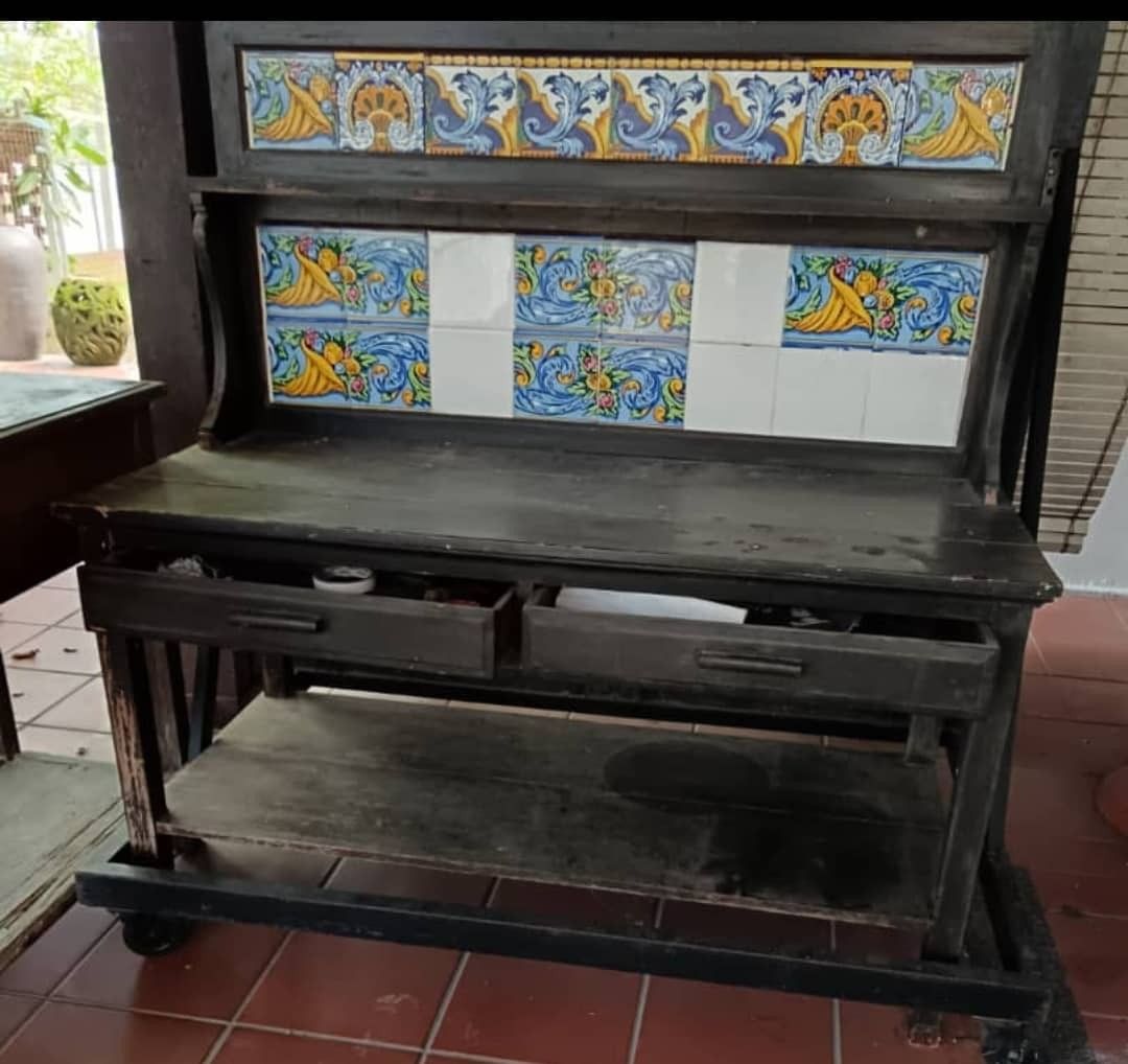 Antique Show Table with Drawers, Furniture & Home Living, Furniture ...