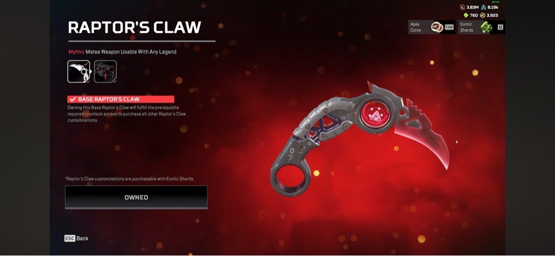Apex Legends Karambit (Universal Heirloom) gifting, Video Gaming ...