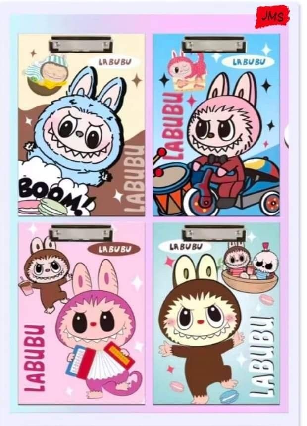 Available A4 size Labubu clip board, Hobbies & Toys, Stationary & Craft ...