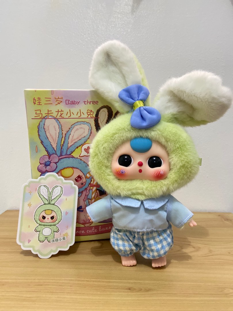 Baby Three (BB3) Macaron Bunny Plush Pendant, Hobbies & Toys, Toys ...