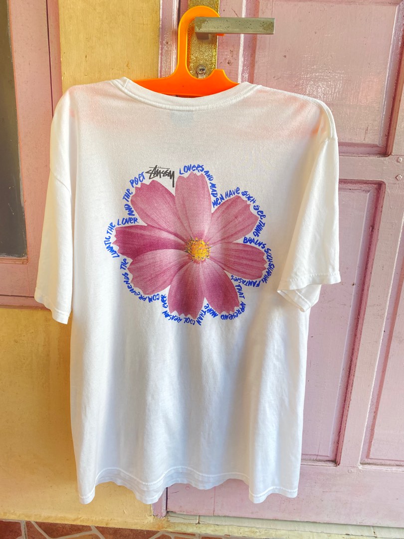 Baju Kaos Tshirt Stussy cosmos tee floral big logo second bekas ...