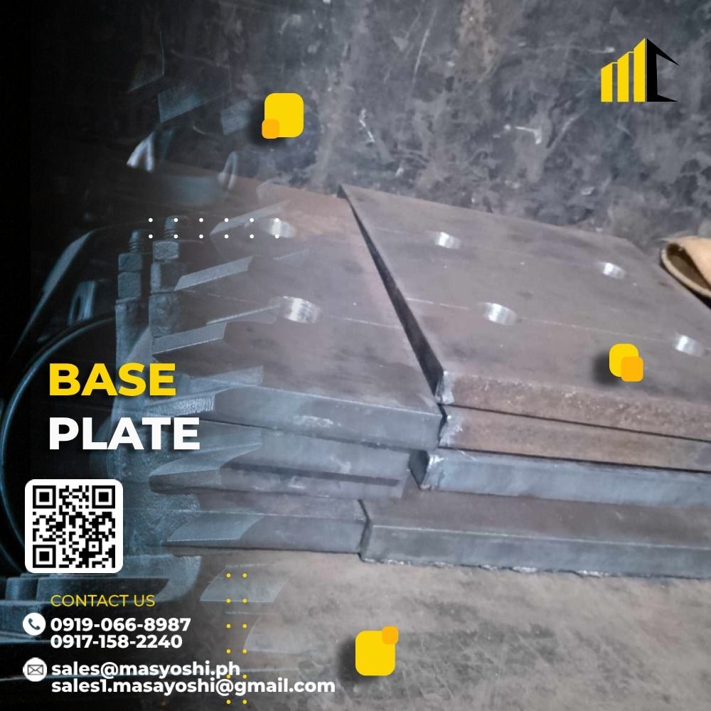 Base Plate 20mm x 400mm x 300mm x with 4 holes 50mm hole, Commercial ...