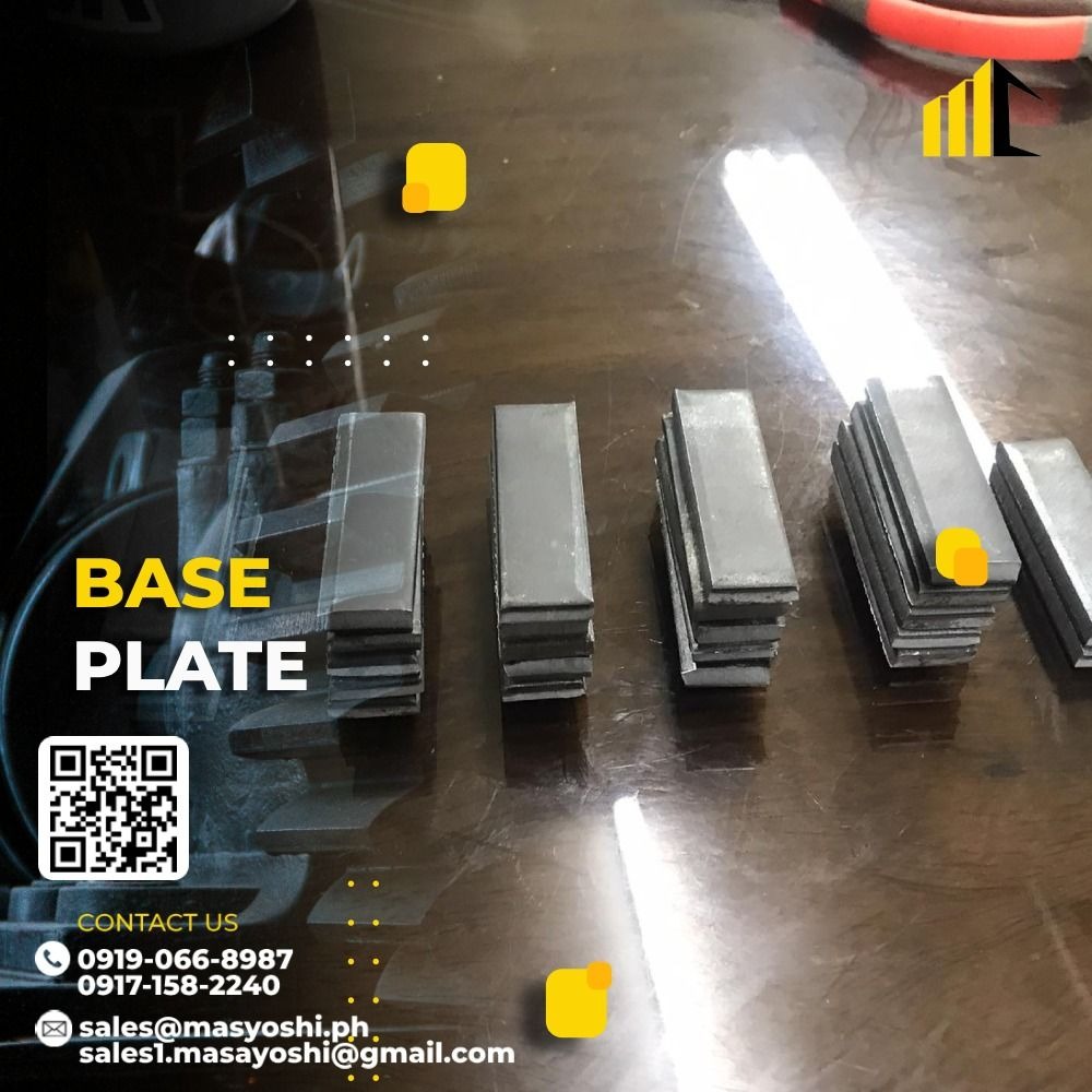 Base Plate 6" x 6" x 10mm thick with 4holes 1/2"52, Commercial ...