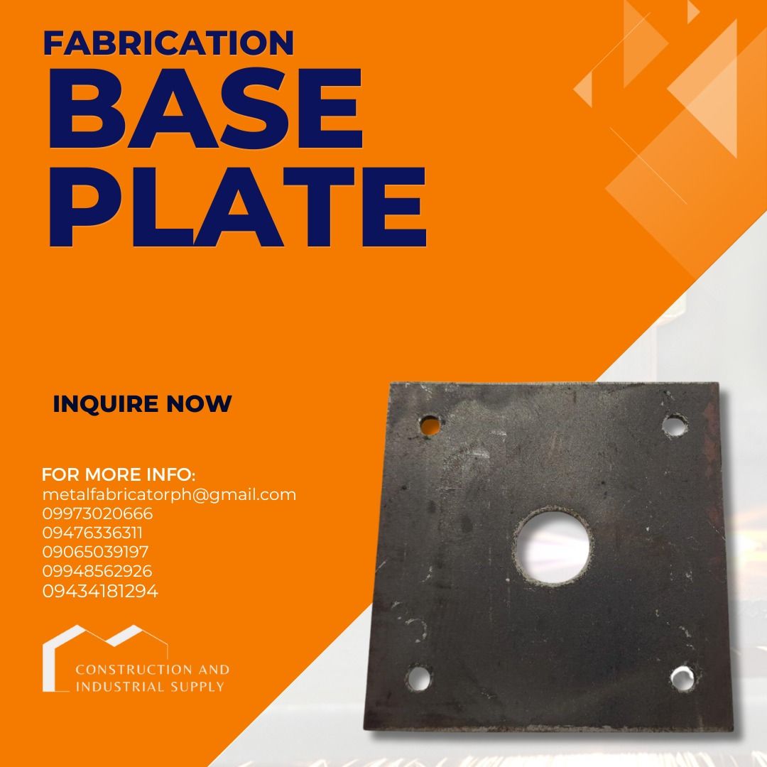 Base Plate | Metal Fabrication | MS Plate | Anchor Bolt | Northern ...