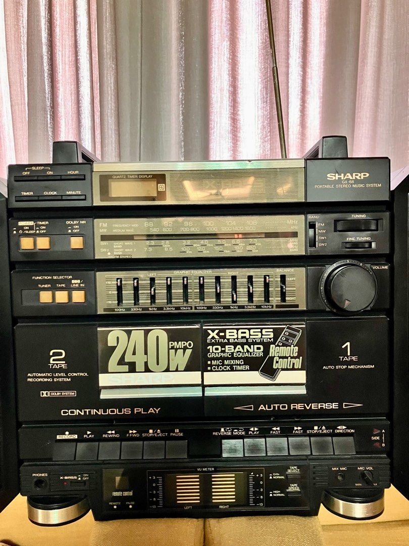 Boombox SHARP GX-68, Audio, Soundbars, Speakers & Amplifiers on Carousell