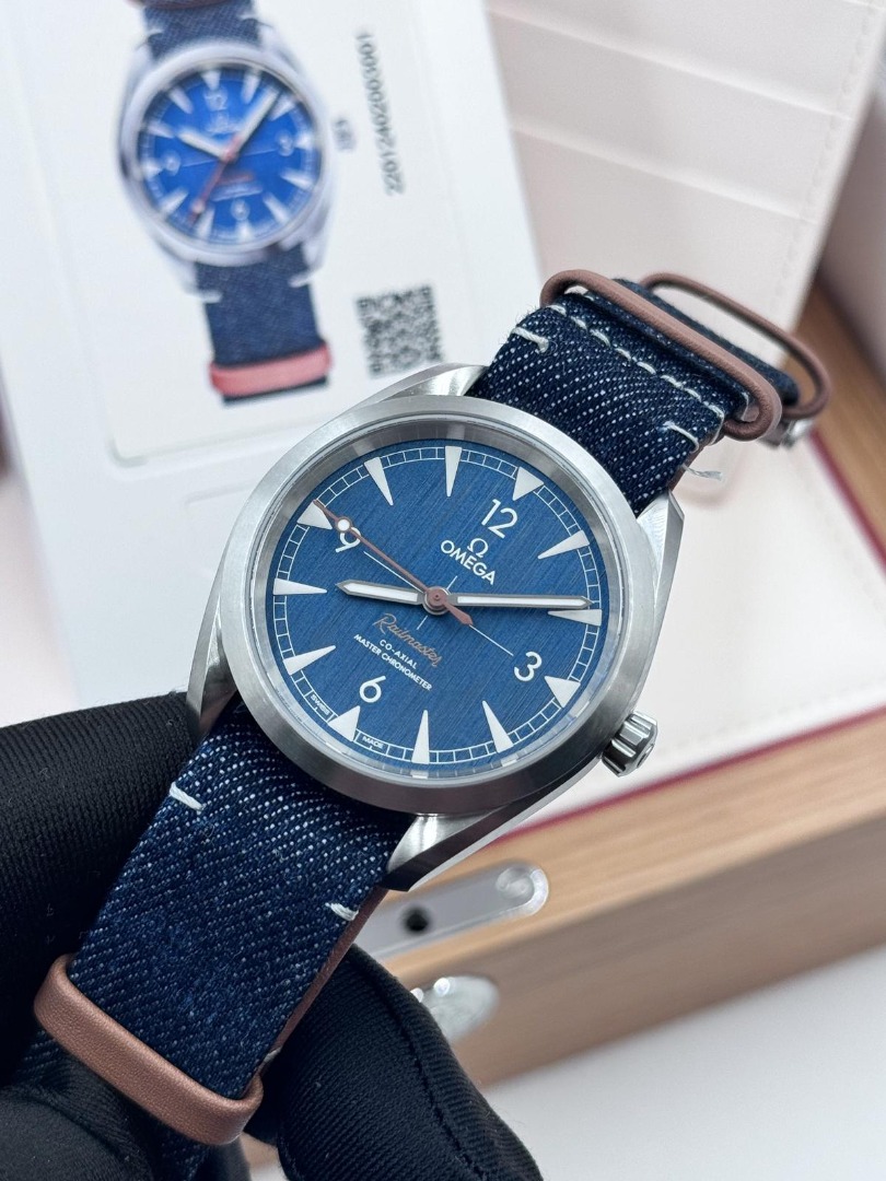 Brand New Omega Seamaster Railmaster Jeans Blue Denim 40mm Ref 220.12 ...