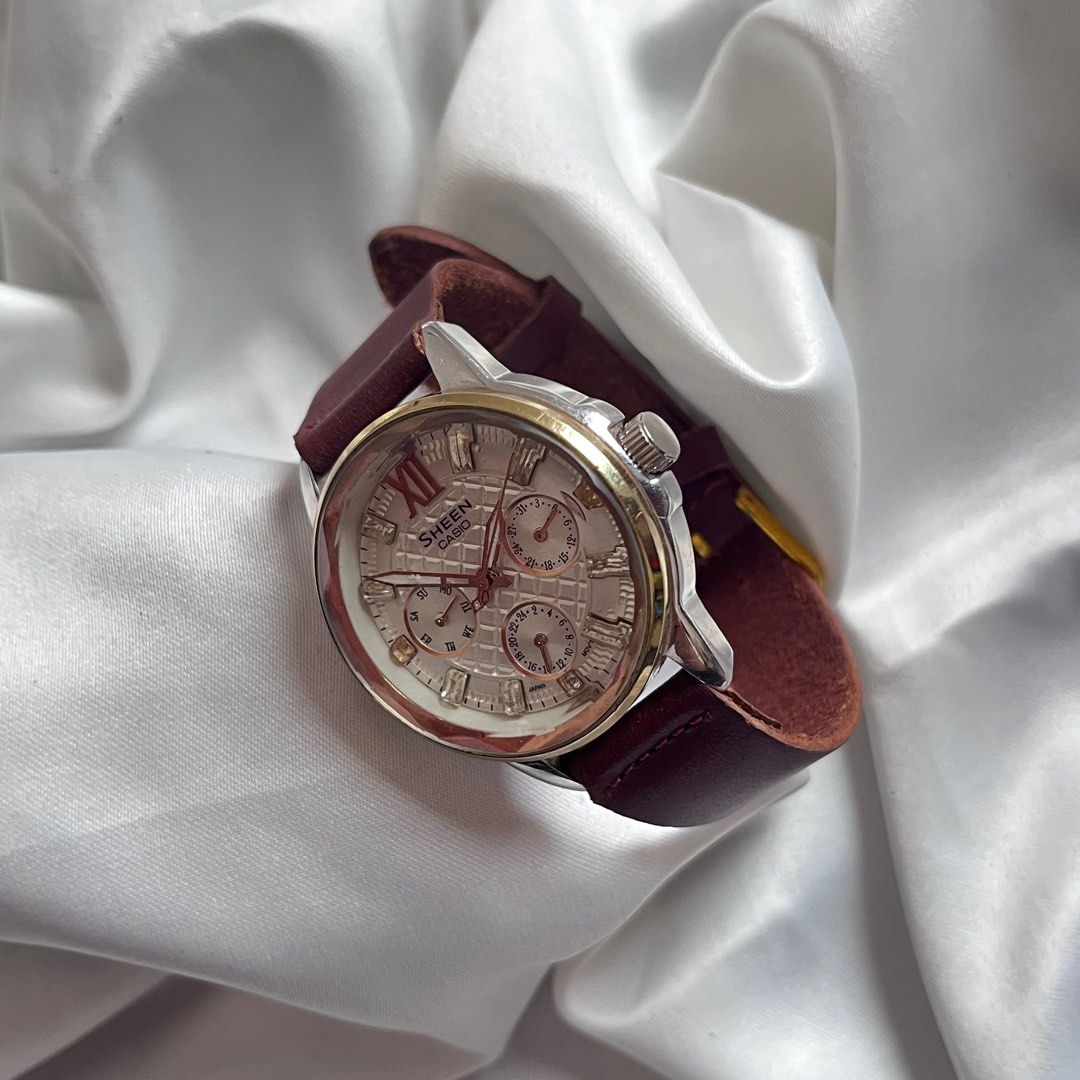 Casio Sheen Women Watch Original | Jam tangan wanita cewek casio strap ...