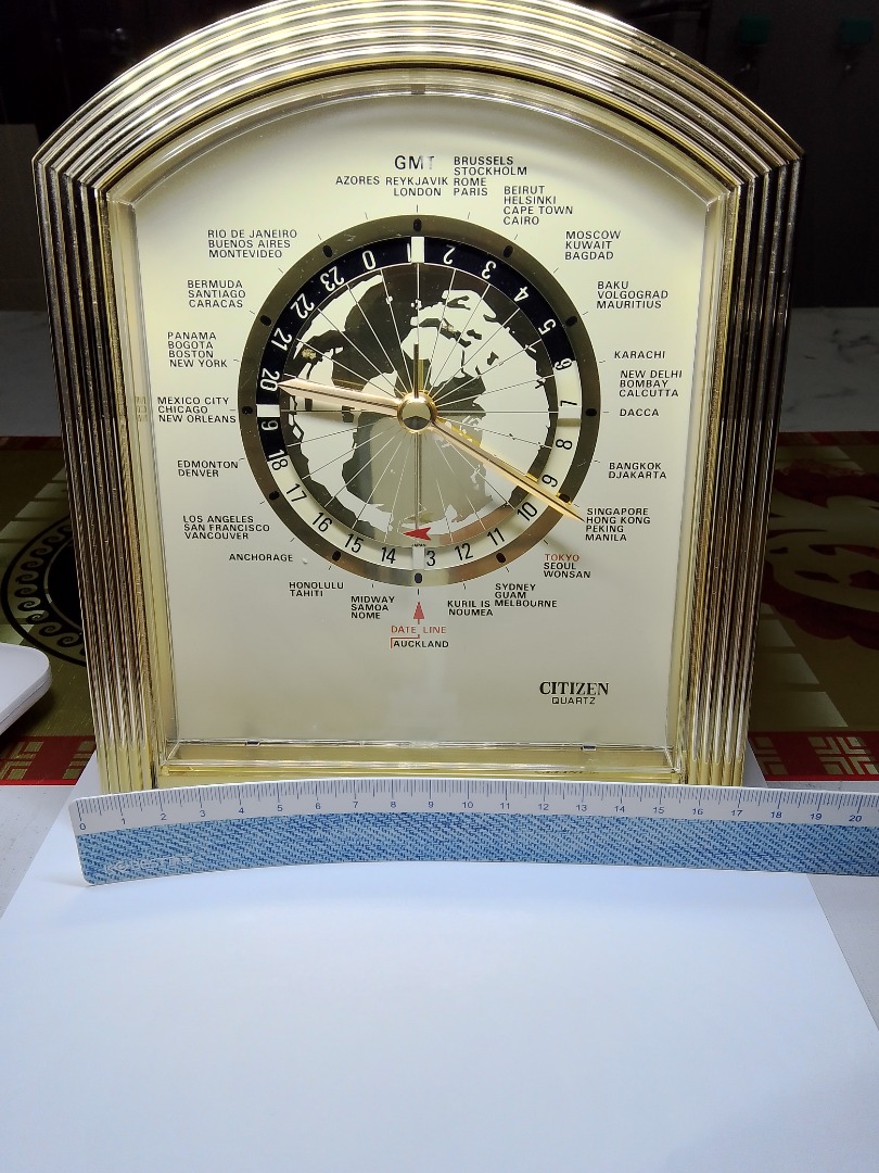 Citizen World Time Desk Clock Ref.: 8RW310, Furniture & Home Living ...