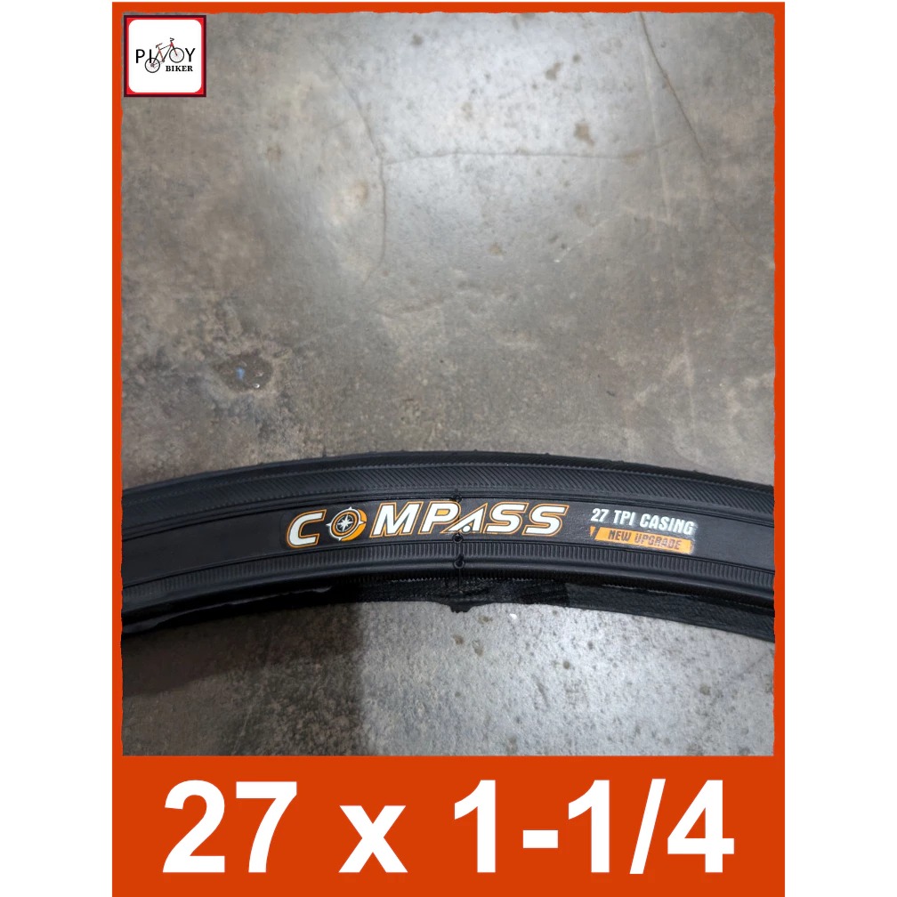COMPASS TIRE 27 X 1-1/4 (32-630) Roadbike / Fixie Bike || Pinoy Biker ...