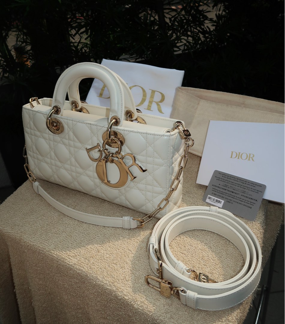 Dior Lady D-Joy Medium in Latte LGHW, Luxury, Bags & Wallets on Carousell