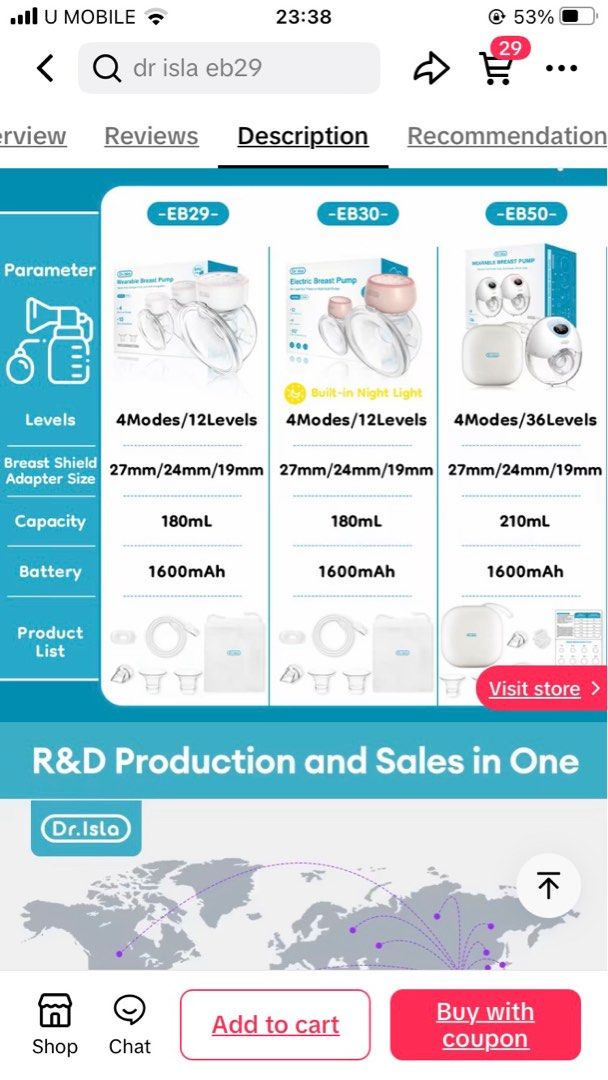 Dr Isla Breastpump, Babies & Kids, Nursing & Feeding, Breastfeeding ...