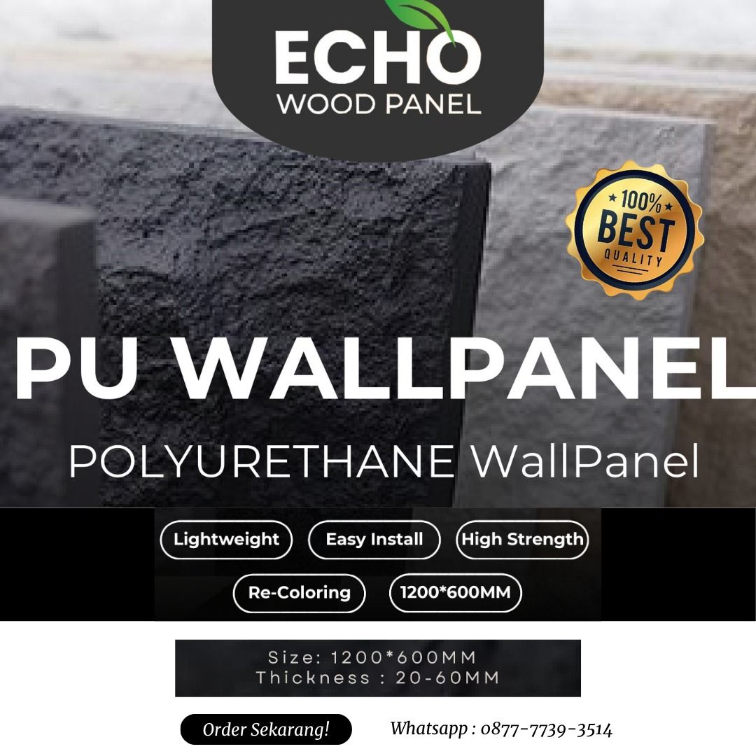 Echo PU Stone | Panel Dinding Motif Batu Alam | Panel 3D Tebal 20-60mm ...