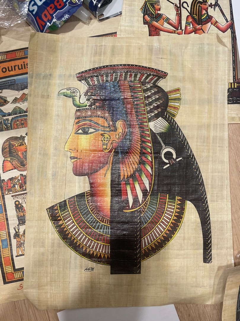 Egyptian Papyrus Paper Authentic Cleopatra, Hobbies & Toys, Stationery ...