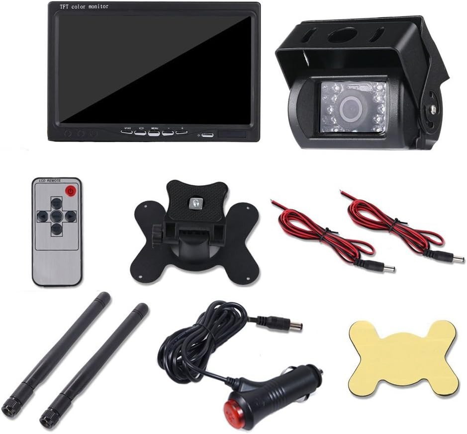 Eversecu Waterproof Wireless Backup Camera and 7" HD LCD Monitor Kit ...