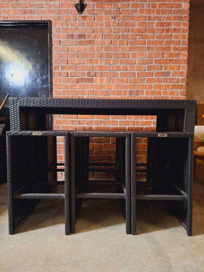 Excalibur Outdoor Living Beachside 7 Piece Bar Set / 7 Keping Set Bar ...