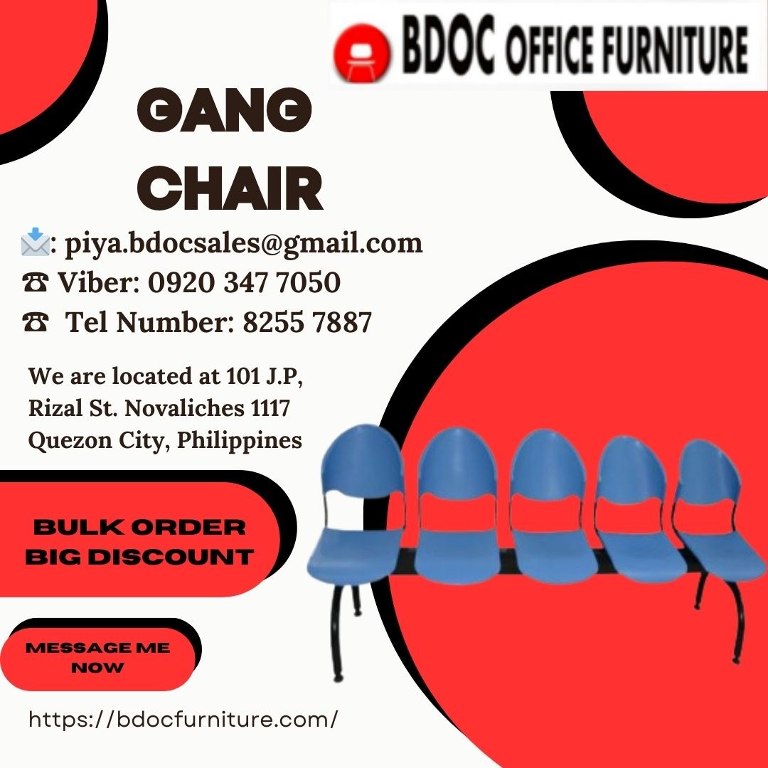 GANG CHAIR / OFFICE FURNITURE / OFFICE PARTITION, Furniture & Home ...
