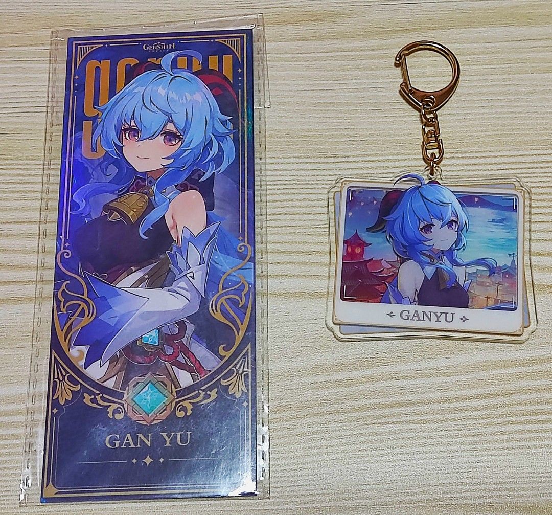 Genshin Impact Official Ganyu Keychain w/ Free Ticket/Bookmark, Hobbies ...