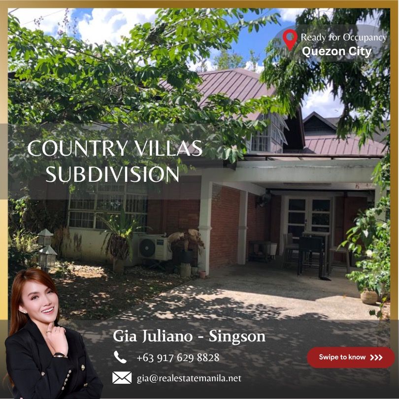 HOUSE AND LOT FOR SALE in Country Villas Subdivision, Quezon City ...