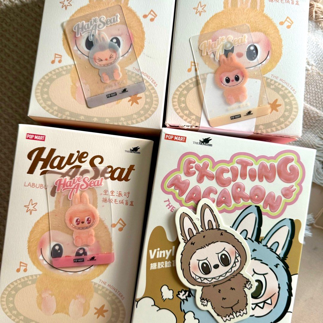 Labubu the monsters plushie pendant baba hehe toffee dada, Everything ...