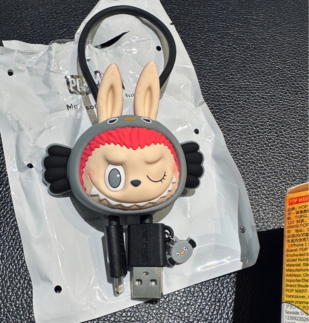 Labubu Pop Mart USB cable for iPhone, Hobbies & Toys, Collectibles ...