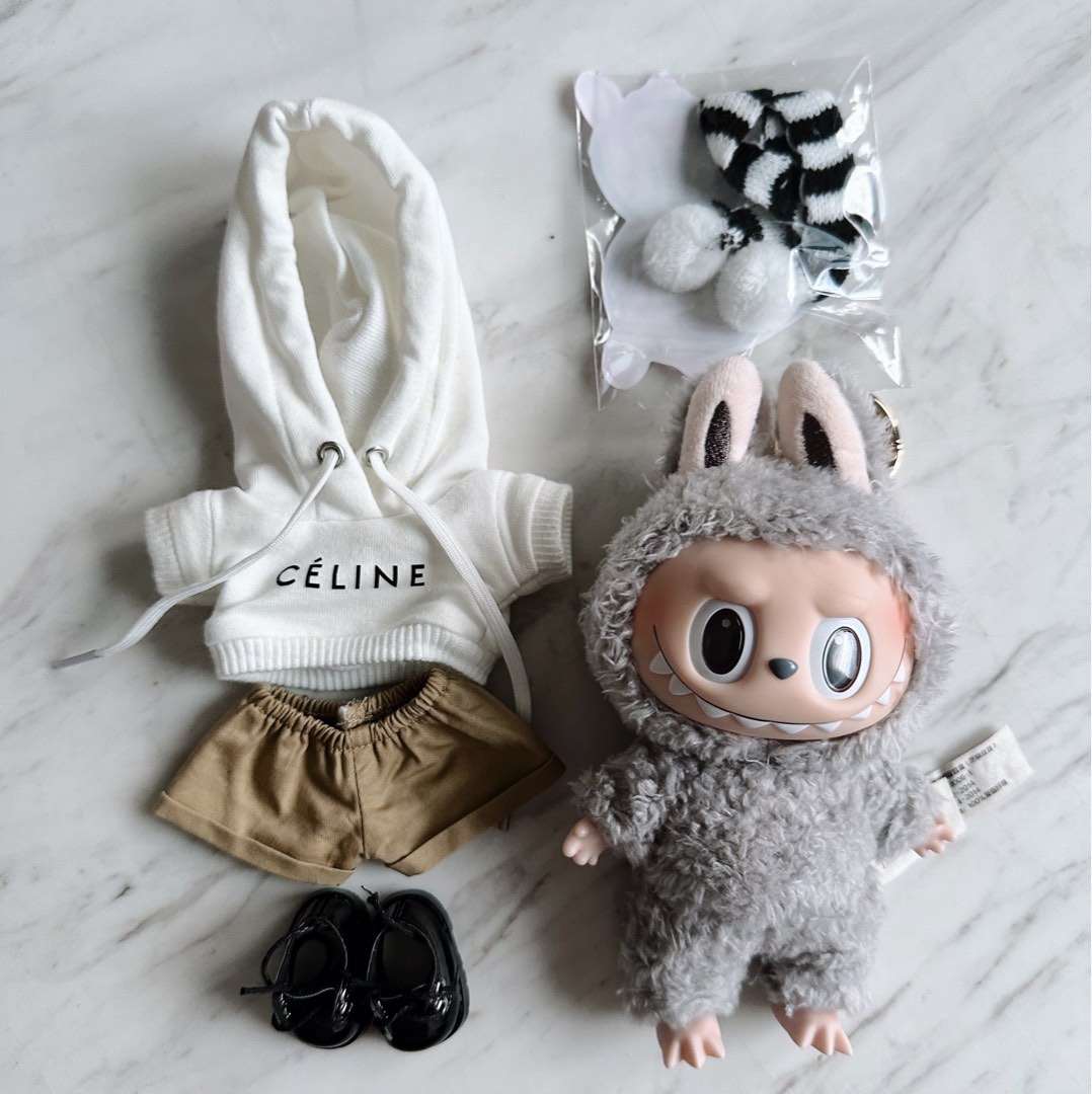 Labubu V1 Sesame Bean with Clothes, Hobbies & Toys, Toys & Games on ...